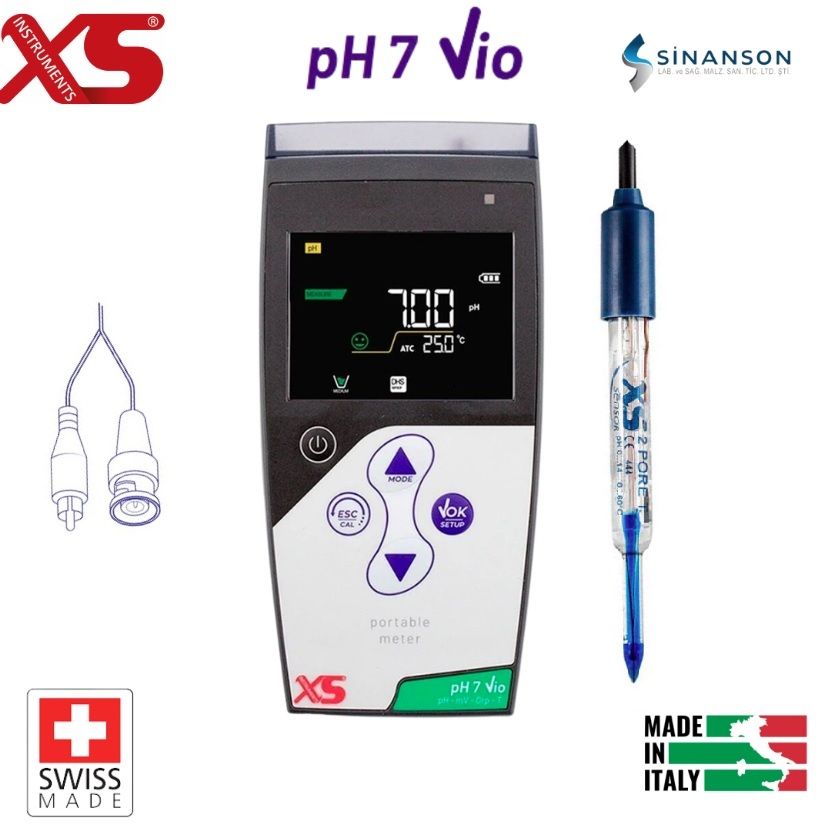 XS Instruments | Ph 7 food Portatif Ph metre (2 Pore T Gıda tipi ucu ...
